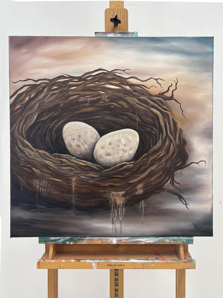 Pamela Hoke - Barn Swallow Nest, Oil Painting For Sale at 1stDibs