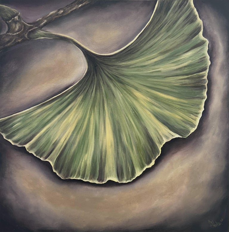 Pamela Hoke - Gingko Hug, Oil Painting For Sale at 1stDibs