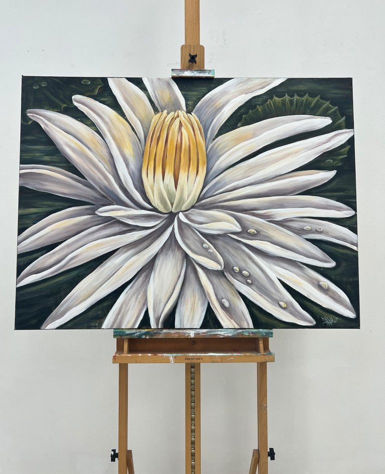 Pamela Hoke - White Lotus, Resilience, Original Painting For Sale at ...