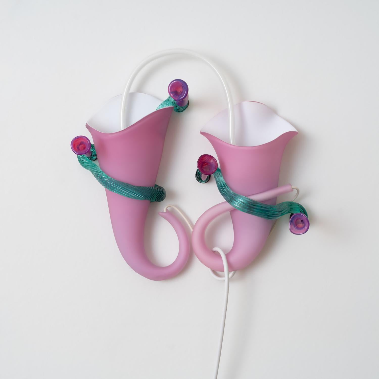 Pamela Sabroso 'Luminous Wallflowers III' Fanciful Hand-Blown Glass ...