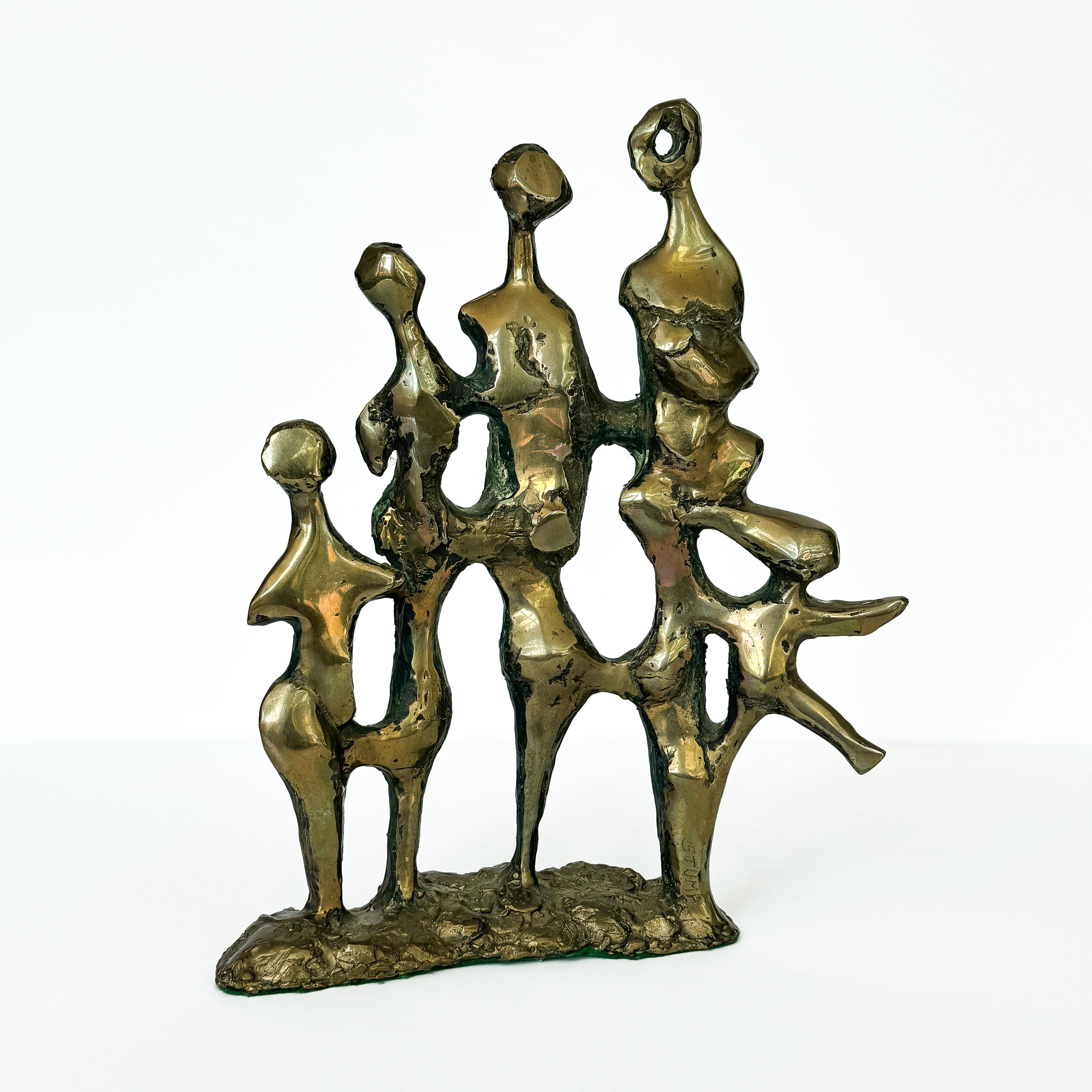 Pamela Stump Walsh Abstract Figural Bronze Sculpture For Sale at 1stDibs