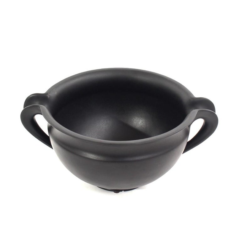 Pampaloni Black Ceramic Double Handle Bowl at 1stDibs