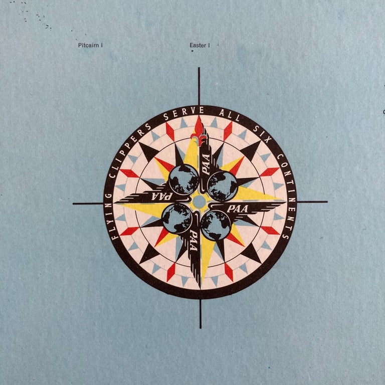 Pan American Airways 'Pan Am' 1952 Map Poster at 1stDibs | map of panam ...