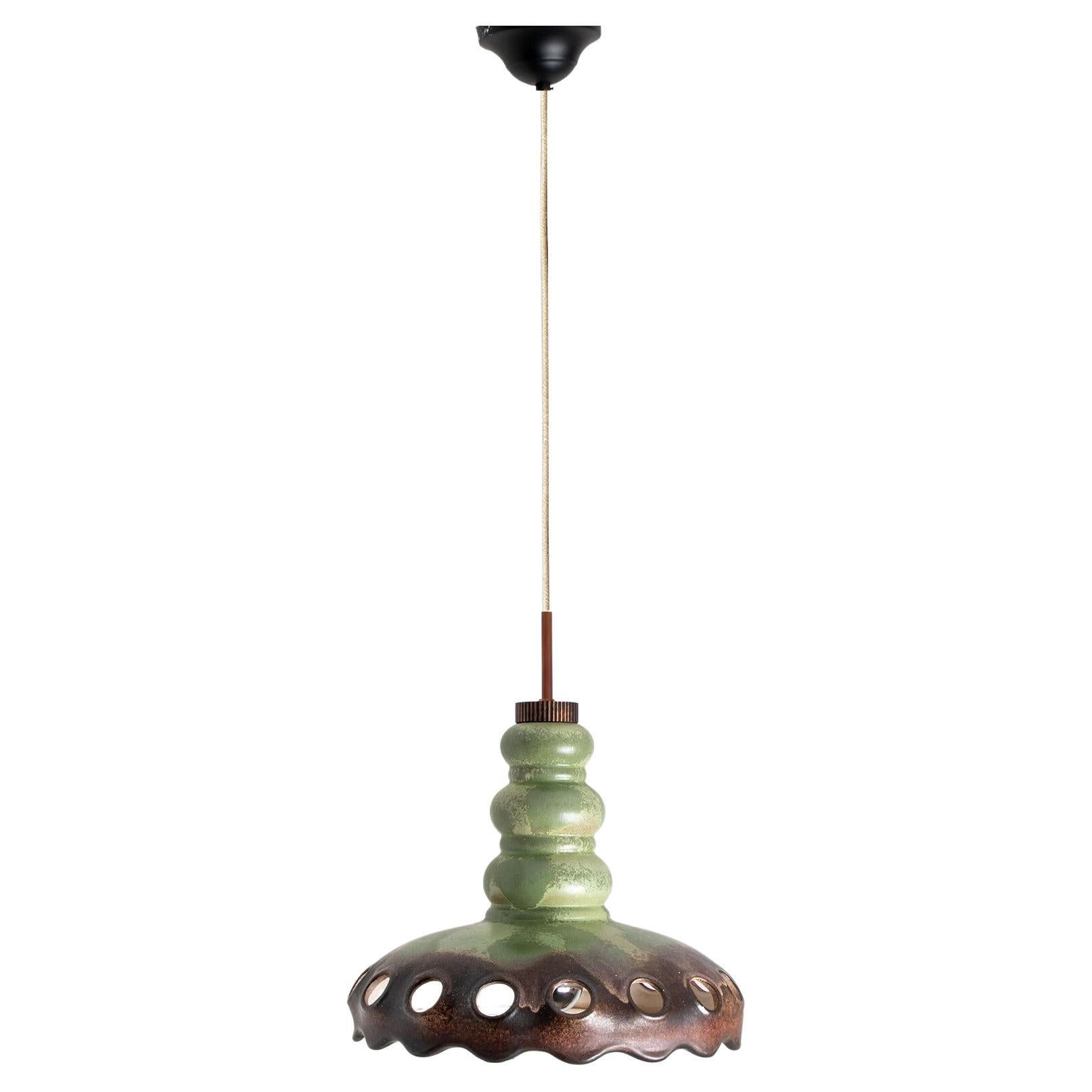 PAN Keramik Star Brown Beige Ceramic Lamp, Germany, 1970s For Sale at ...