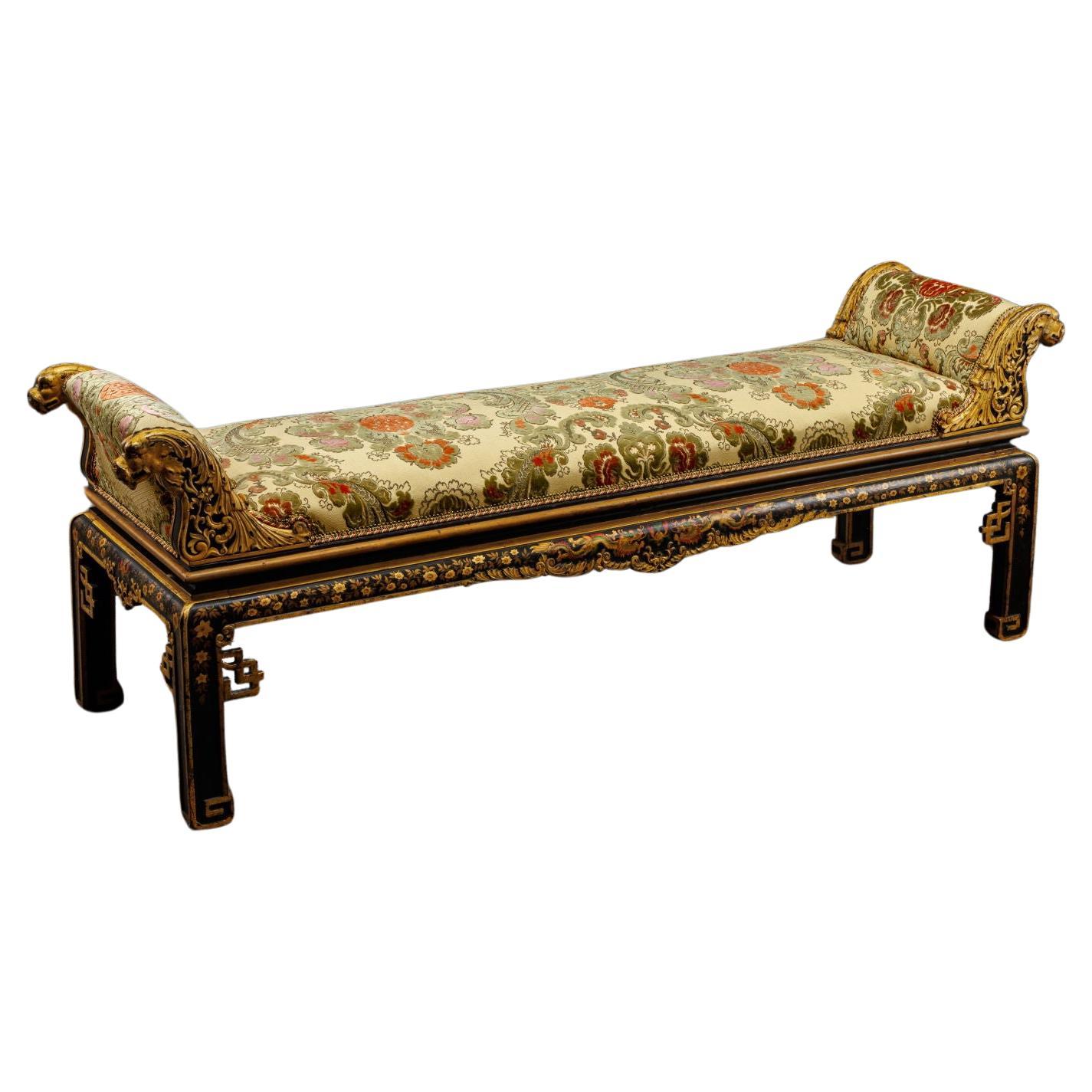 Chinoiserie-style bench. Italy, second quarter 19th century For Sale at ...
