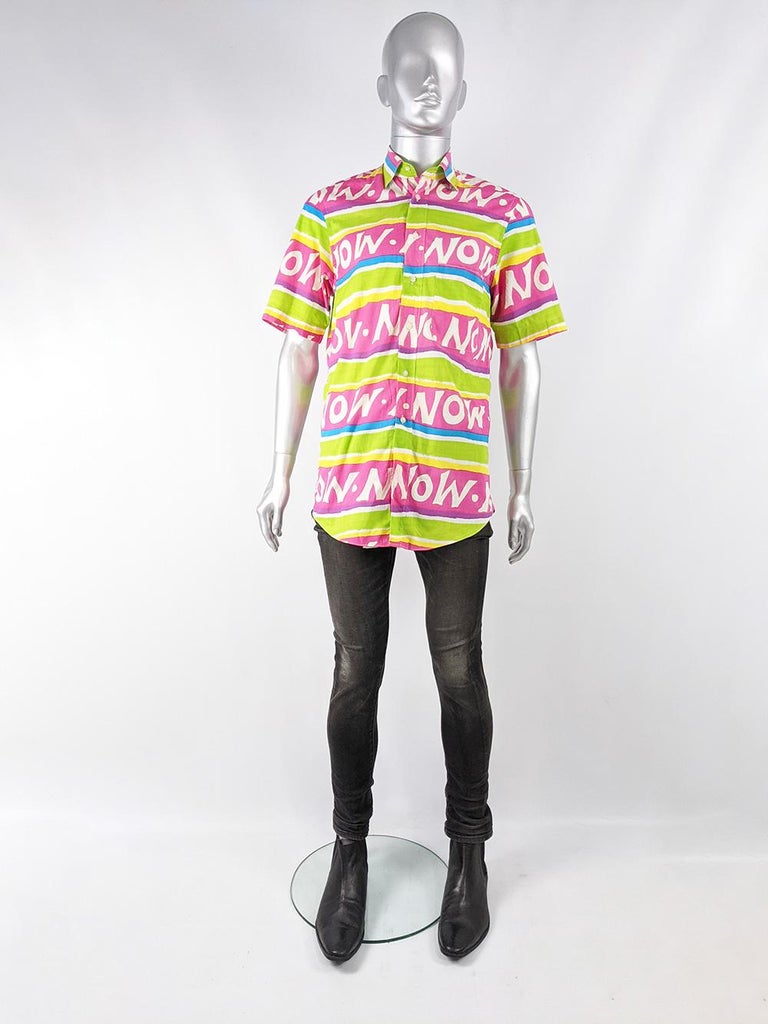 Pancaldi and B Vintage Mens Loud Print Shirt, 1980s For Sale at 1stDibs ...