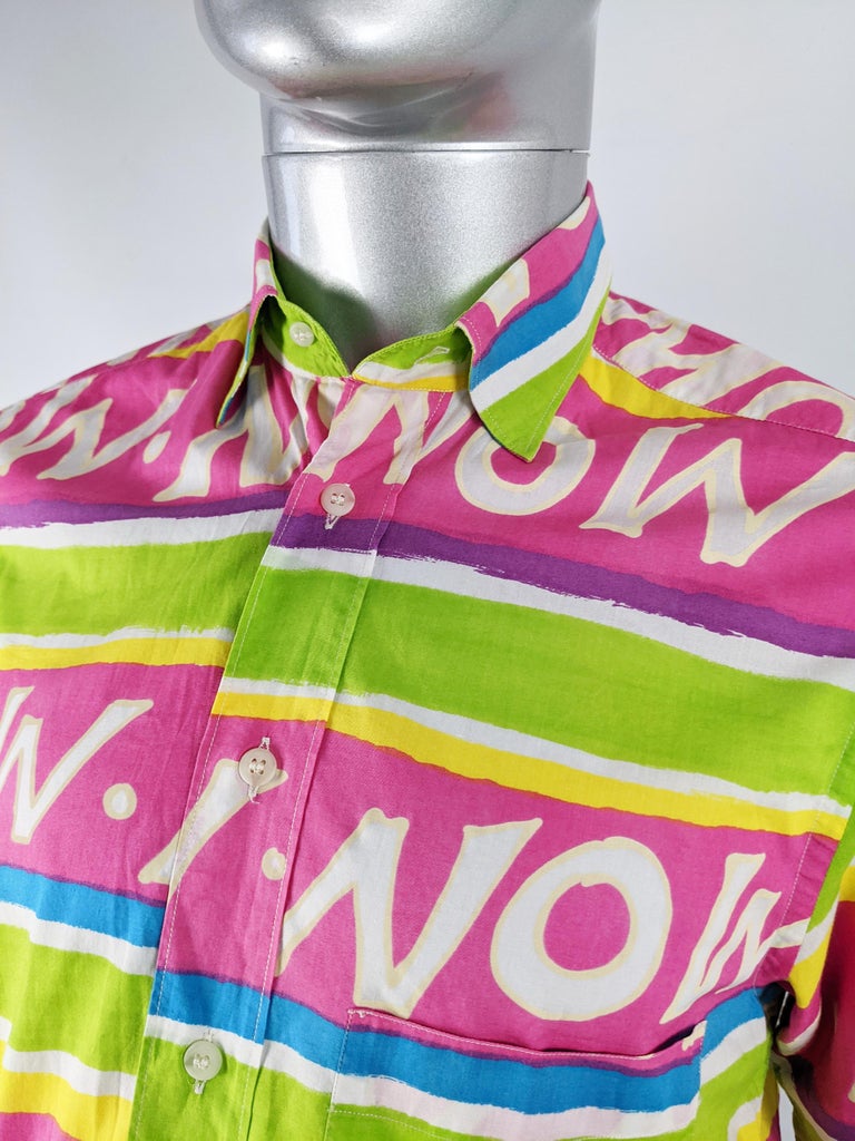 Pancaldi and B Vintage Mens Loud Print Shirt, 1980s For Sale at 1stDibs ...