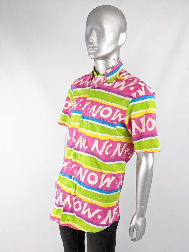 Pancaldi and B Vintage Mens Loud Print Shirt, 1980s For Sale at 1stDibs ...