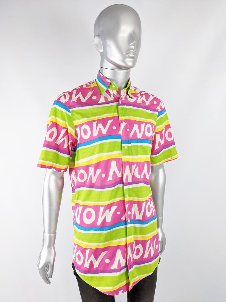 Pancaldi and B Vintage Mens Loud Print Shirt, 1980s For Sale at 1stDibs ...