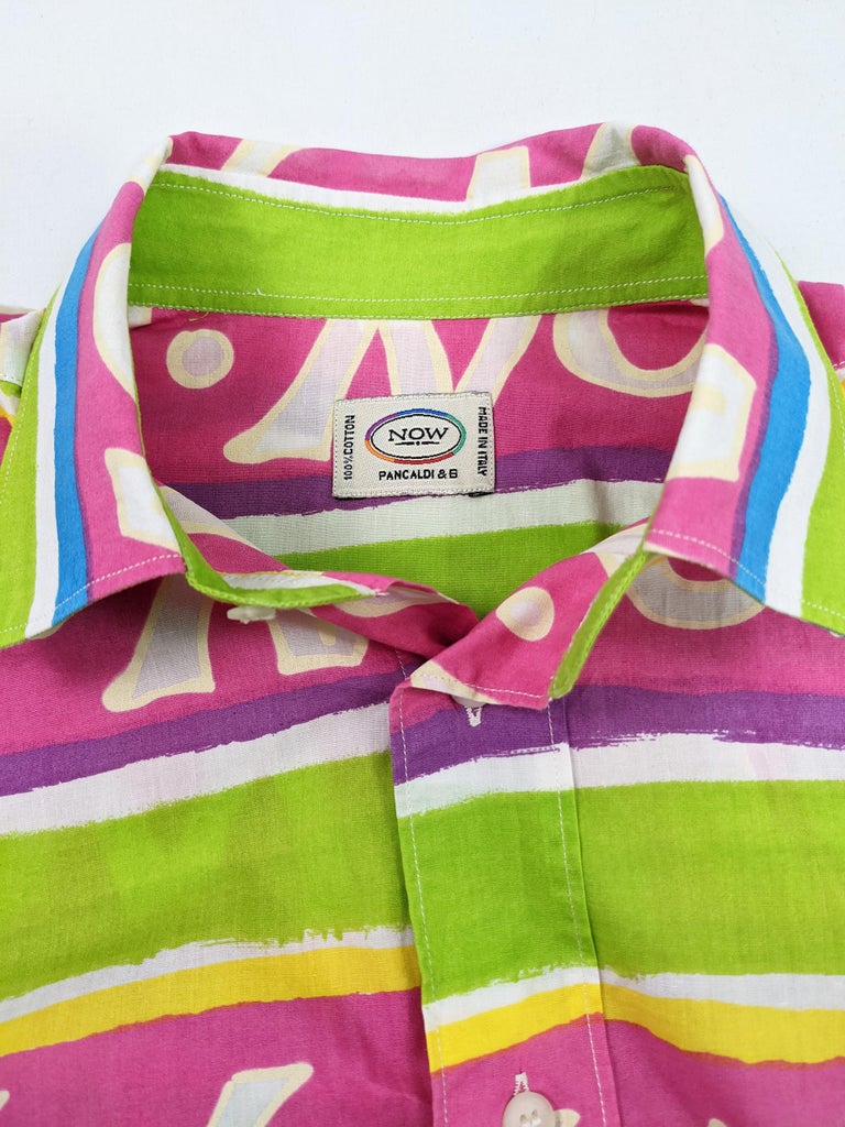 Pancaldi and B Vintage Mens Loud Print Shirt, 1980s For Sale at 1stDibs ...