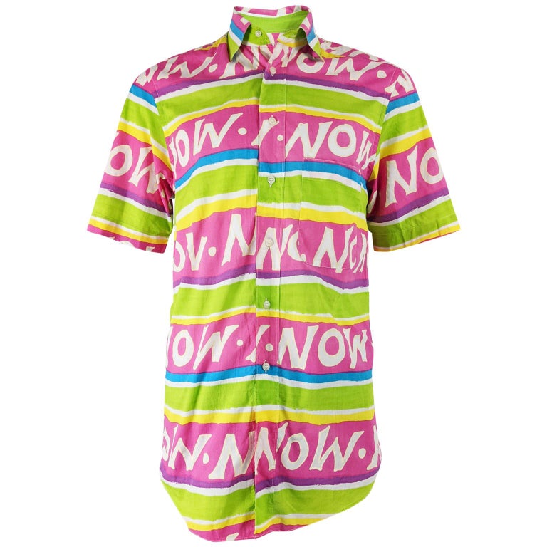 Pancaldi and B Vintage Mens Loud Print Shirt, 1980s For Sale at 1stDibs ...