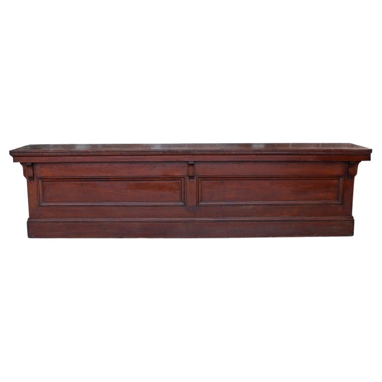 Paneled Oak Counter at 1stDibs