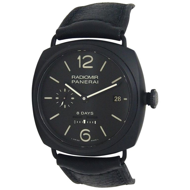 Panerai Historic Radiomir 8 Days Black Ceramic Manual Men’s Watch ...
