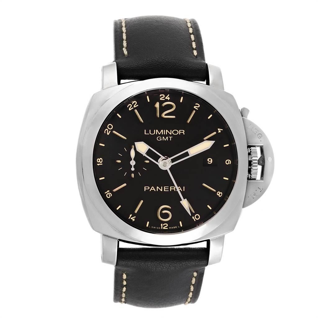 Panerai Luminor 1950 3 Days GMT 24H Acciaio Watch PAM531 PAM00531 For ...