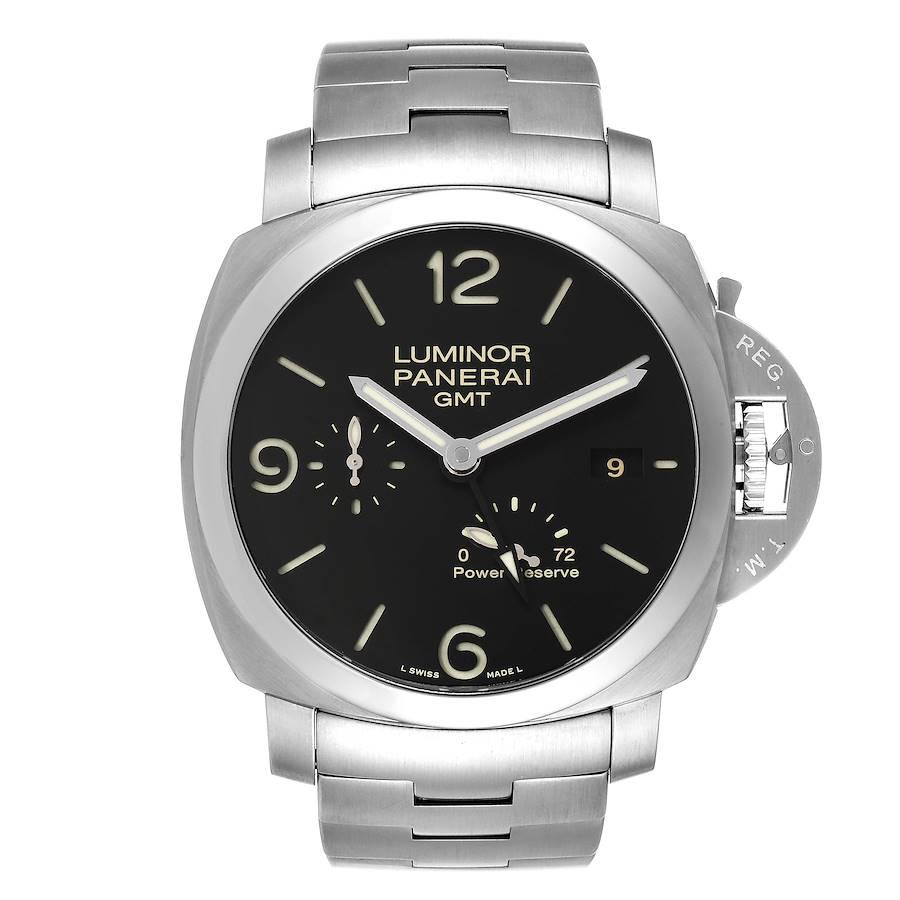 Panerai Luminor 1950 3 Days GMT 44mm Mens Watch PAM00347 Box Papers at ...