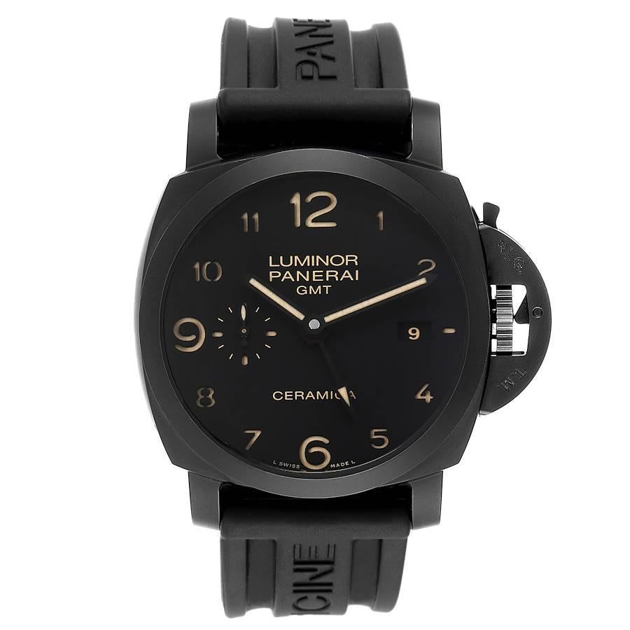 Panerai Luminor 1950 3 Days GMT Ceramic LE Mens Watch PAM00441 Box ...