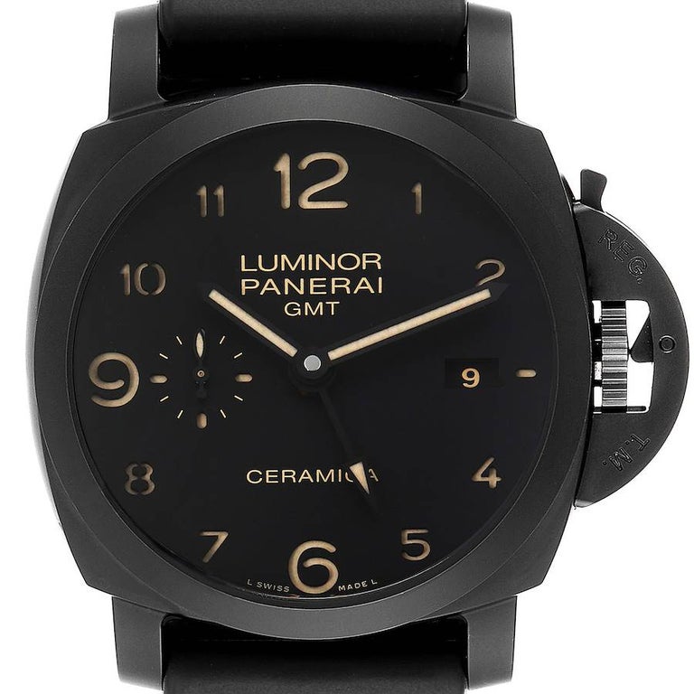 Panerai Luminor 1950 3 Days GMT Ceramic LE Mens Watch PAM00441 Box ...