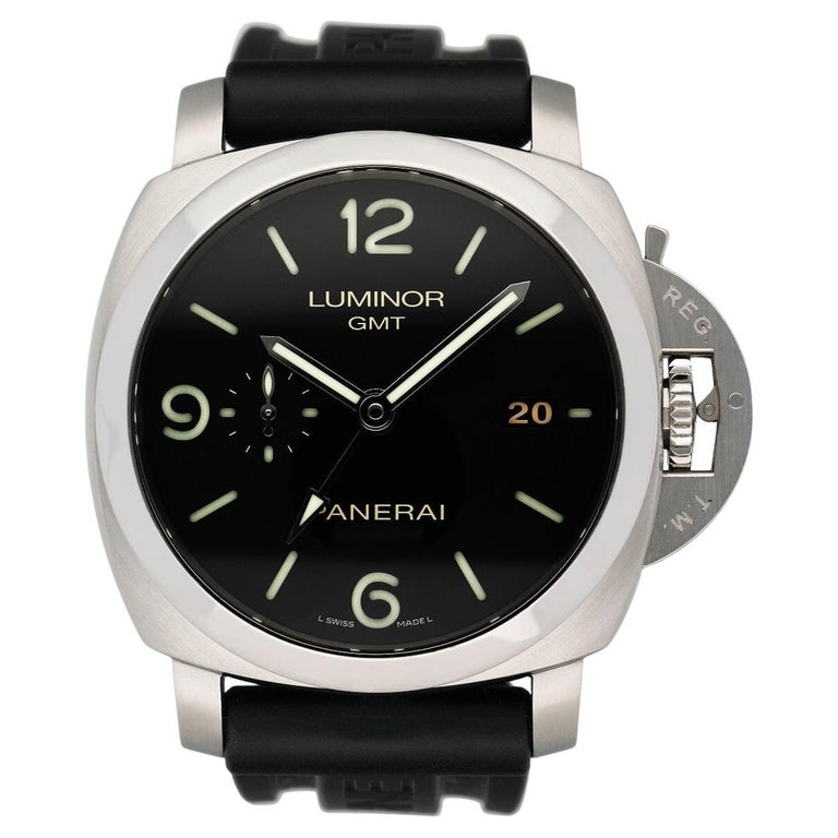 Panerai Luminor 1950 3 Days GMT PAM 320 Mens Watch For Sale at 1stDibs