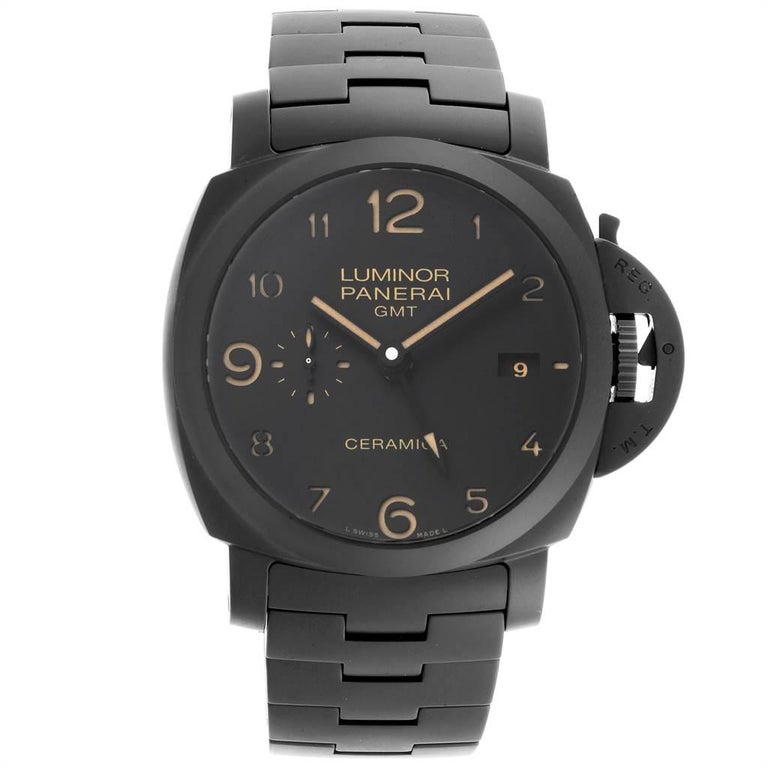 Panerai Luminor 1950 3 Days Tuttonero GMT Ceramic Men's Watch PAM00438 ...