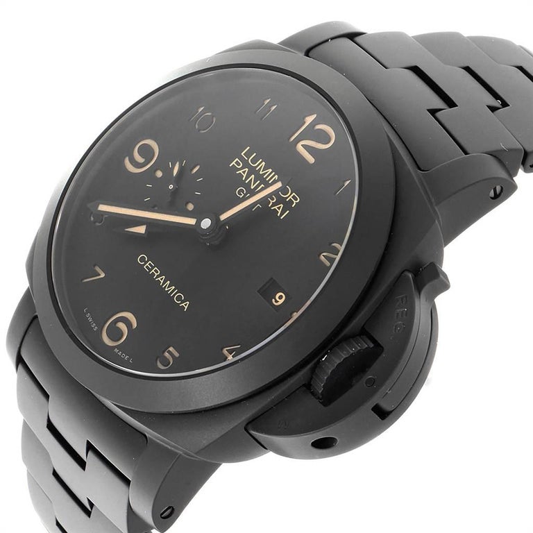 Panerai Luminor 1950 3 Days Tuttonero GMT Ceramic Men's Watch PAM00438 ...