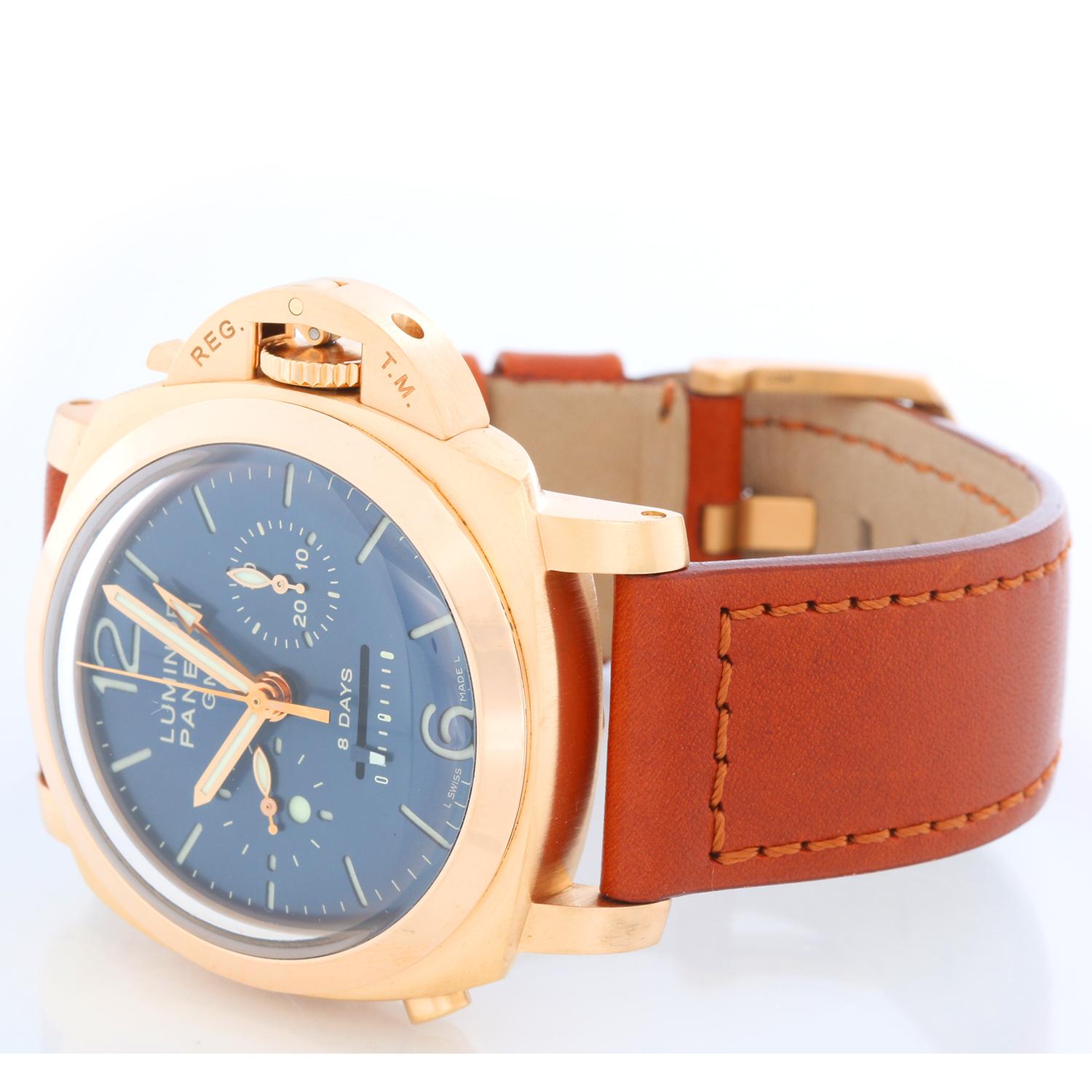 Panerai Luminor 1950 8 Day 18k Rose Gold Men's Chronograph Men's Watch ...