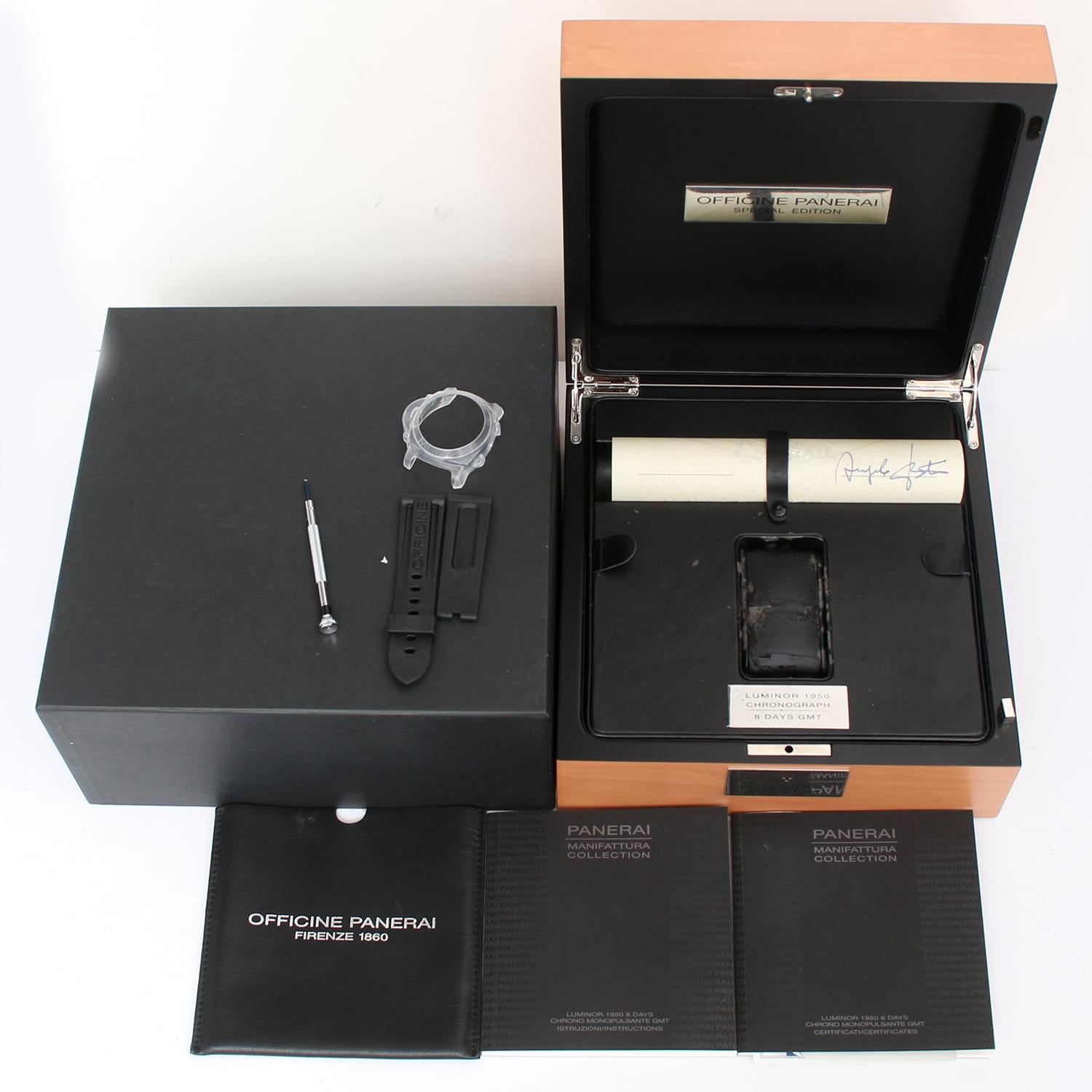 Panerai Luminor 1950 8 Day 18k Rose Gold Men's Chronograph Men's Watch ...