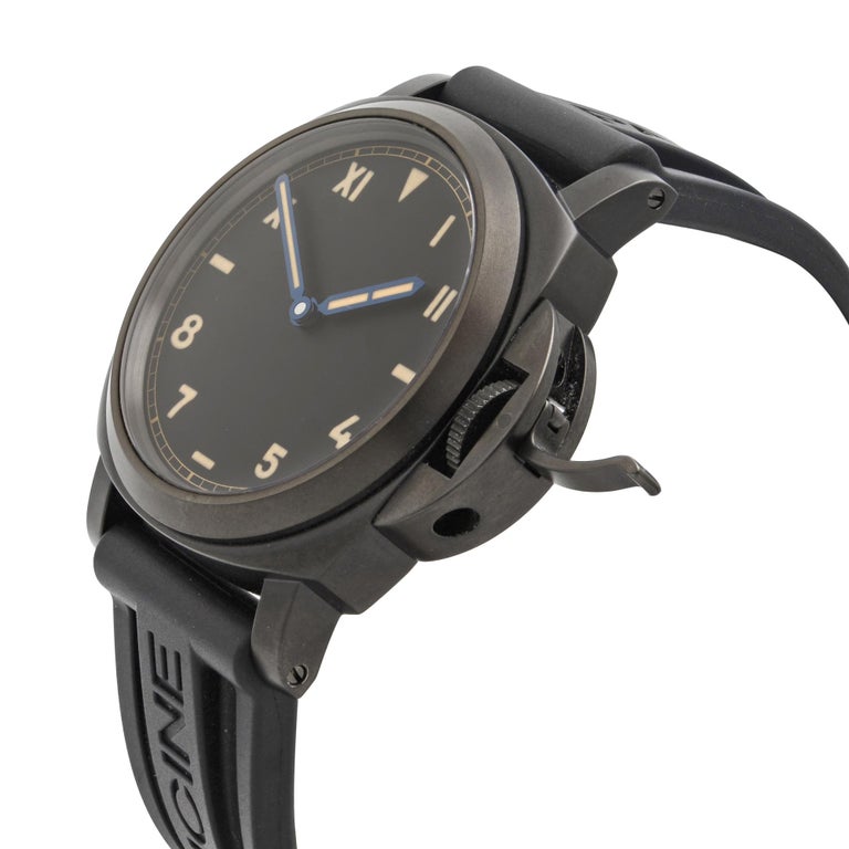Panerai Luminor 1950 California Titanium DLC Black Dial Hand-Wind Watch ...