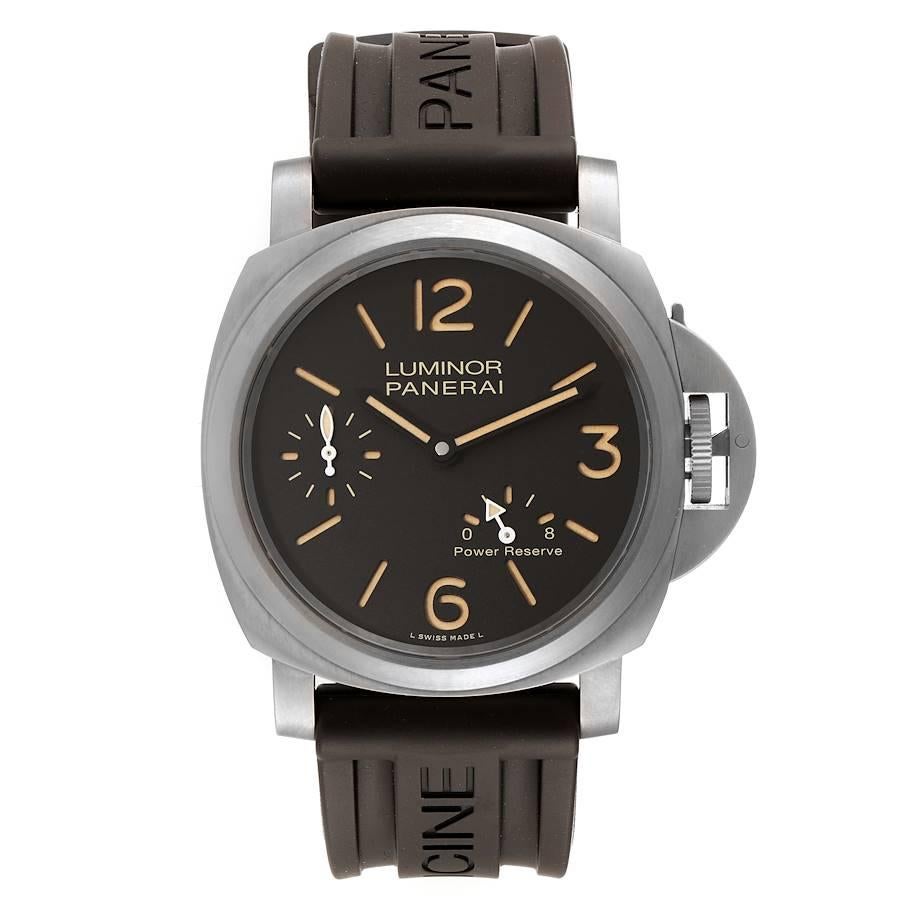 Panerai Luminor 8 Days Titanium Brown Dial Mens Watch PAM00797 Box ...