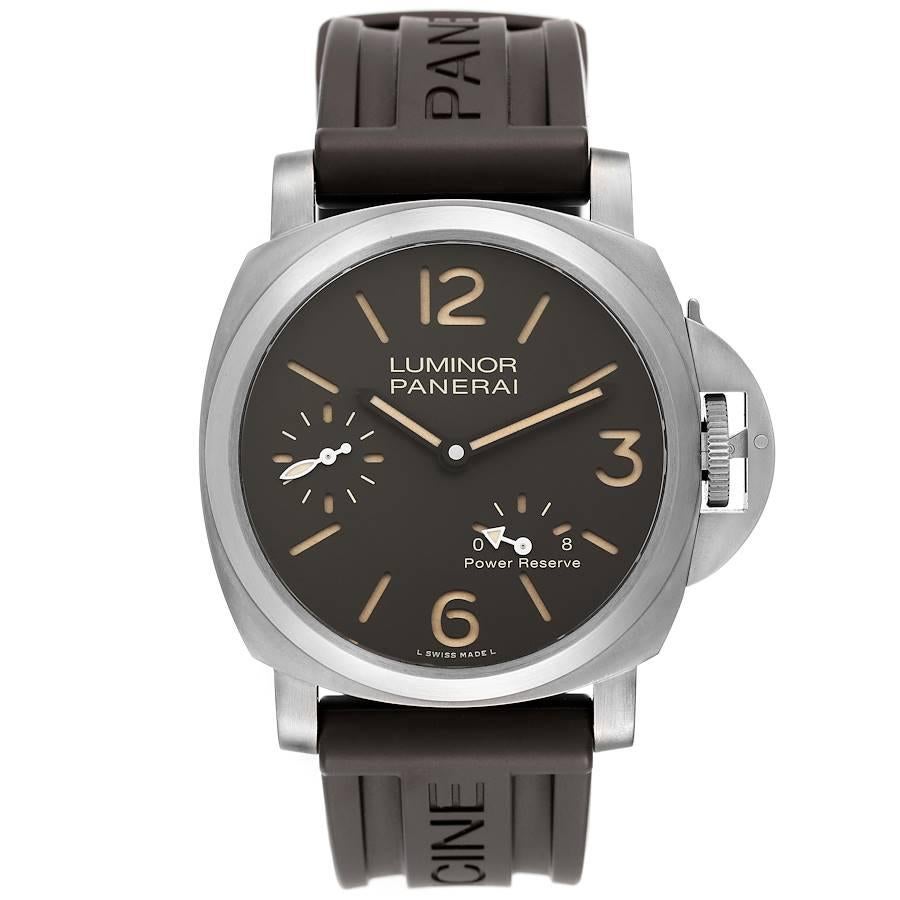 Panerai Luminor 8 Days Titanium Brown Dial Mens Watch PAM00797 Box ...