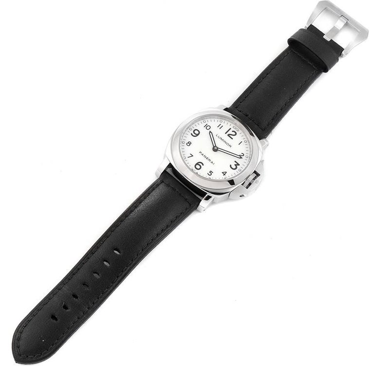 Panerai Luminor Base White Dial Steel Mens Watch PAM00114 For Sale at ...