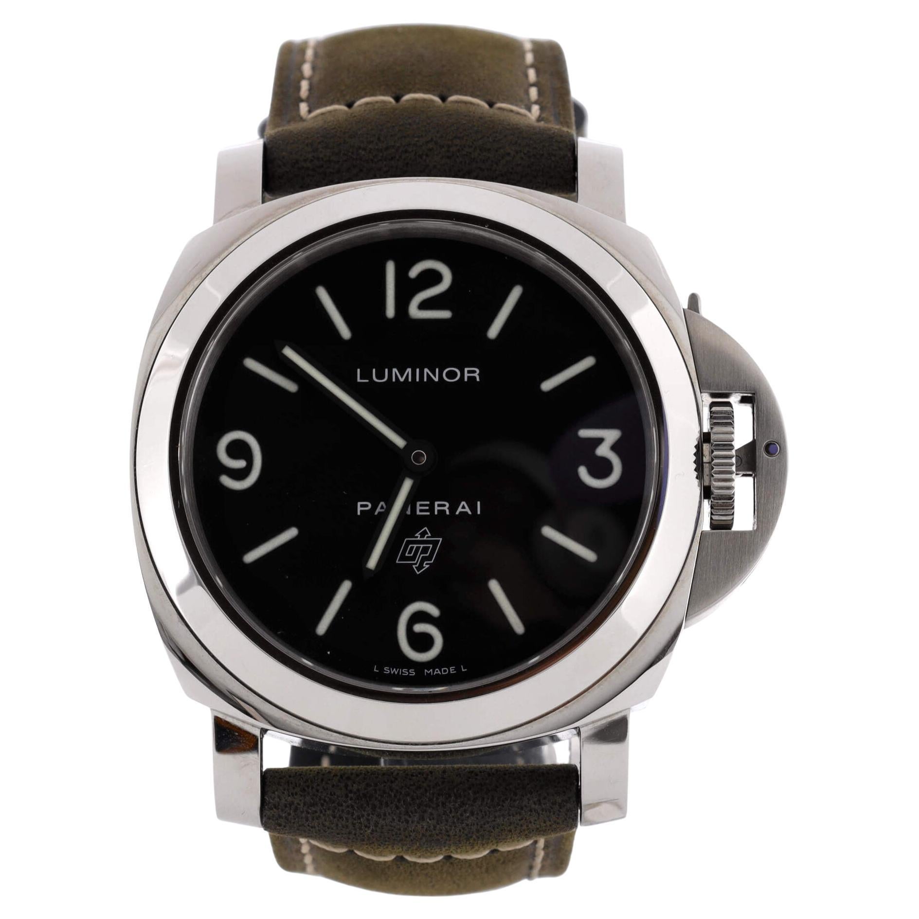 Panerai Luminor Base Manual Watch Stainless Steel and Rubber 44 For ...