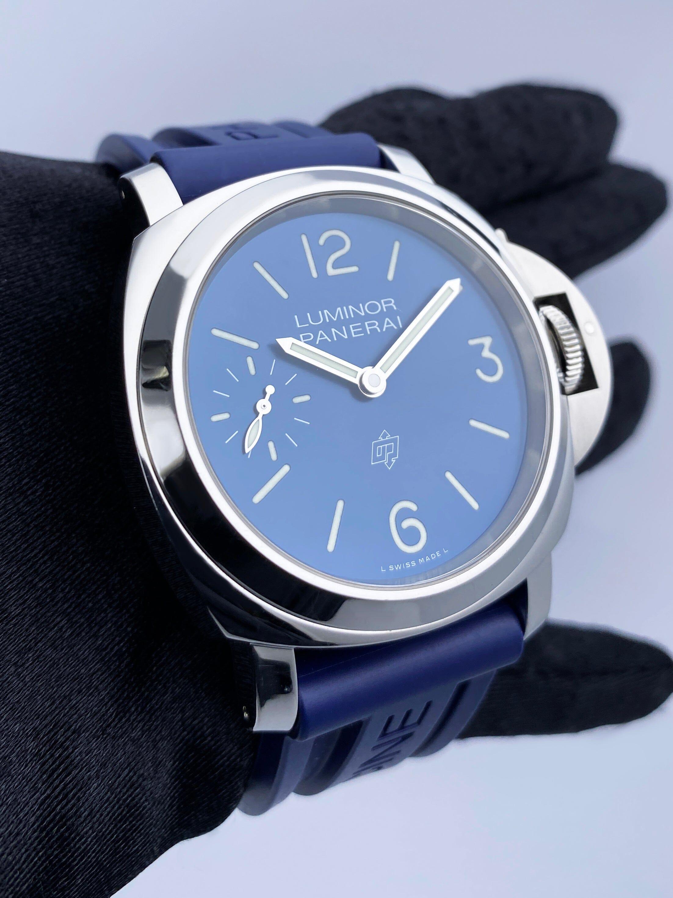 Panerai Luminor Blu Mare PAM01085 Blue Dial Mens Watch Box Papers For ...
