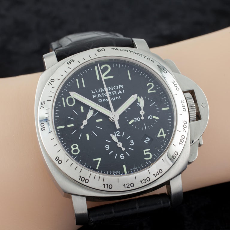 Panerai Luminor Daylight Chronograph Men's Stainless Steel Watch OP ...