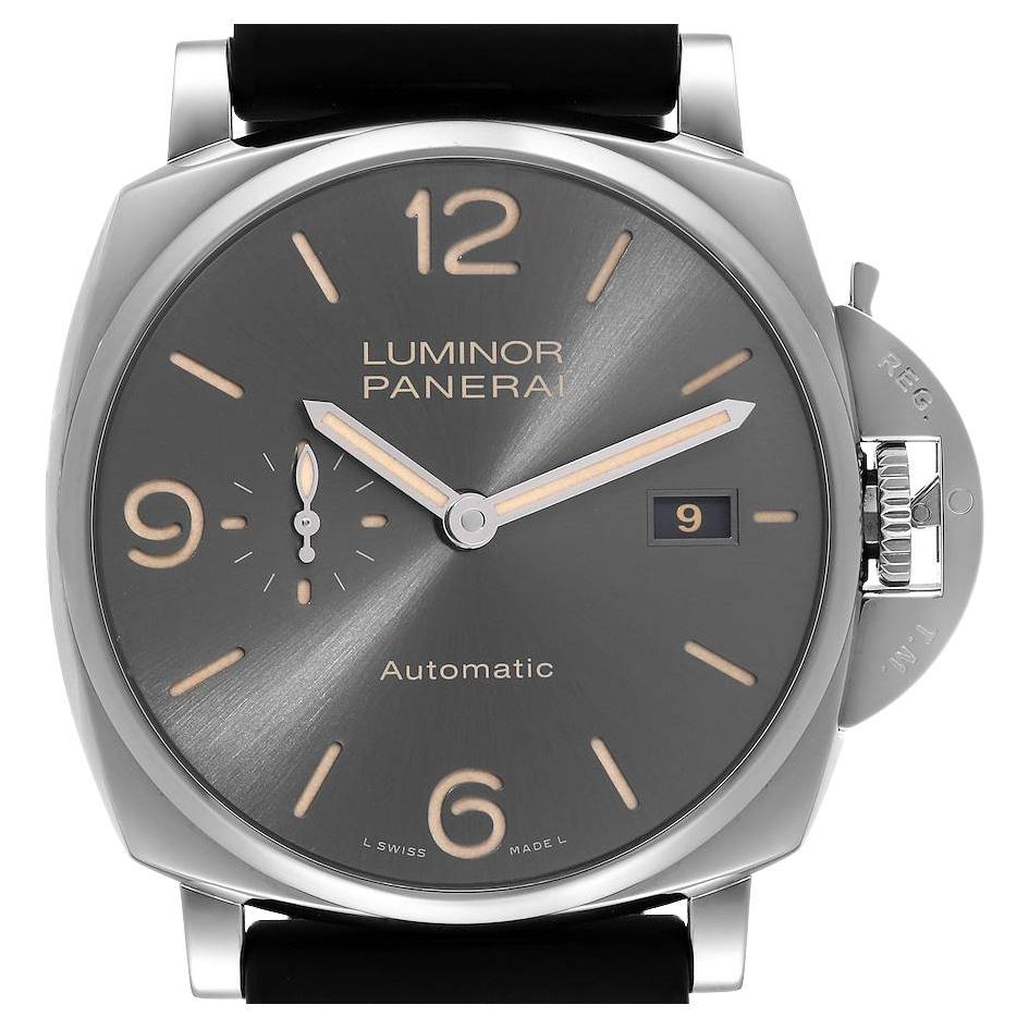 Panerai Luminor Due 45mm Grey Dial Steel Mens Watch PAM00943 Box Papers ...