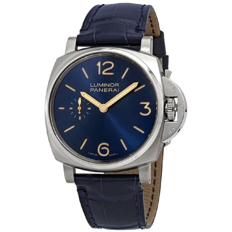 Panerai Luminor Due PAM00728 Blue New Mens Automatic Watch Box and ...
