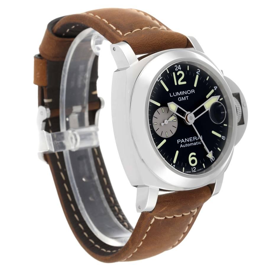 Panerai Luminor GMT 44mm Automatic Steel Black Dial Mens Watch PAM01088 ...