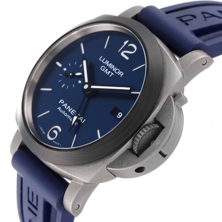 Panerai Luminor GMT Blue Dial Titanium Watch PAM01279 Box Papers For ...