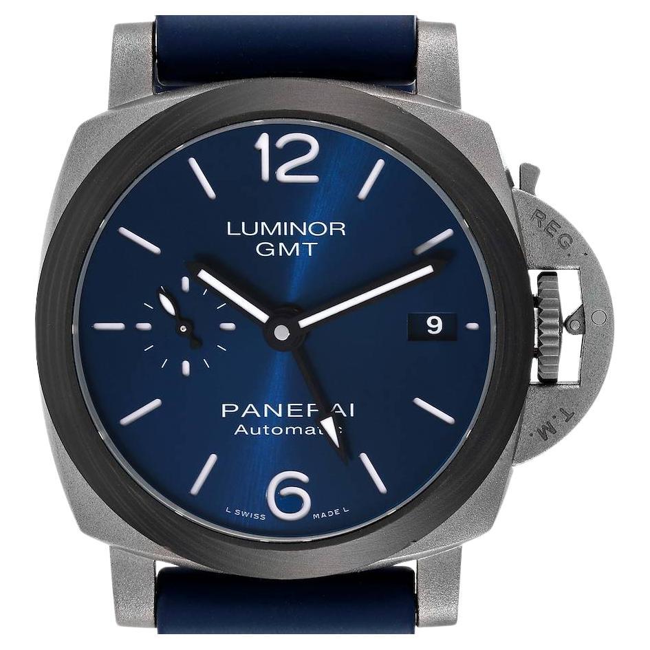 Panerai Luminor GMT Blue Dial Titanium Watch PAM01279 Box Papers For ...