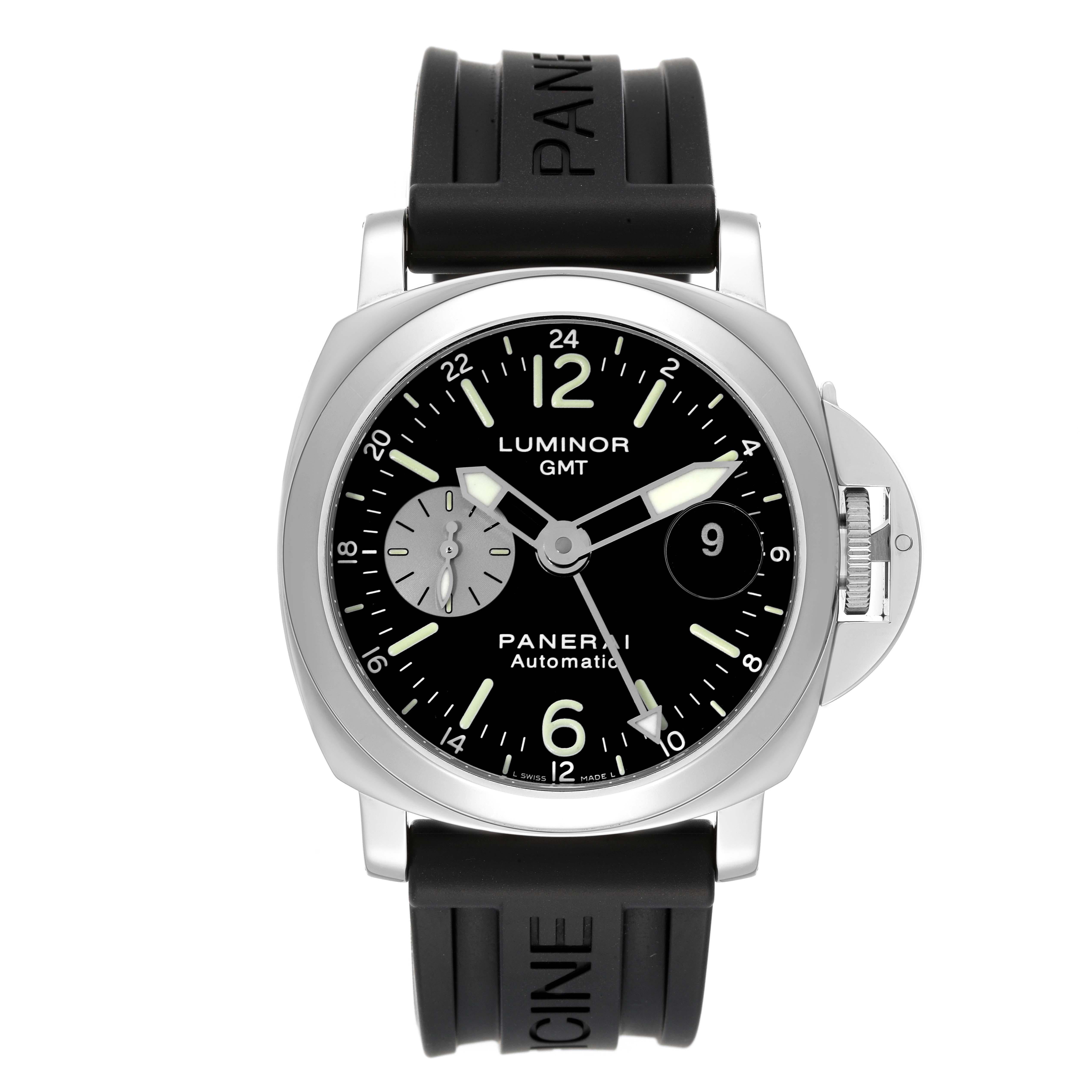 Panerai Luminor GMT Automatic Steel Mens Watch PAM00088 For Sale at 1stDibs