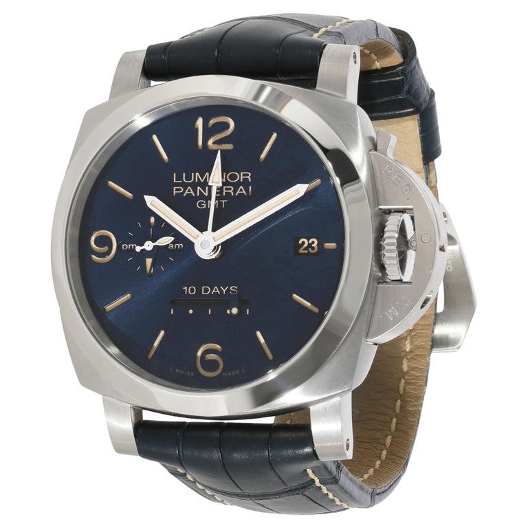 Panerai Luminor GMT PAM00986 Men's Watch in Stainless Steel For Sale at ...