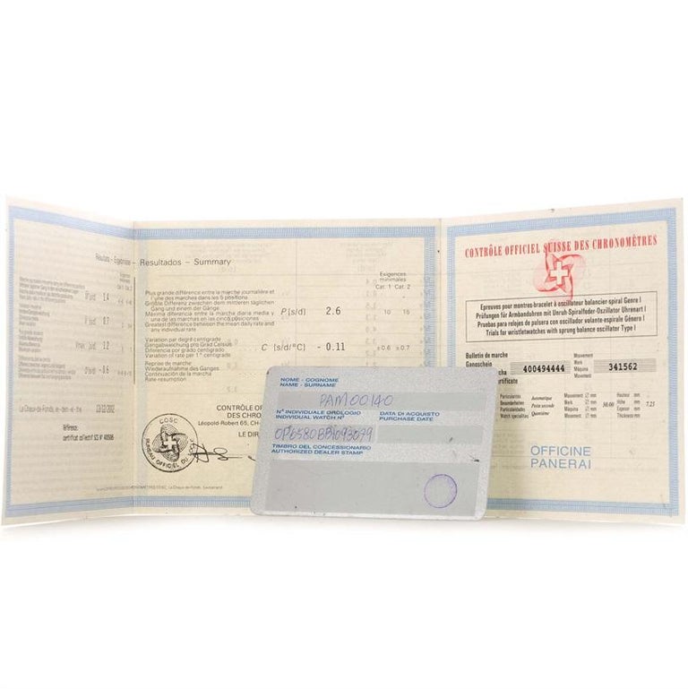 Panerai Luminor Marina 18 Karat Yellow Gold Watch PAM140 PAM00140 For ...