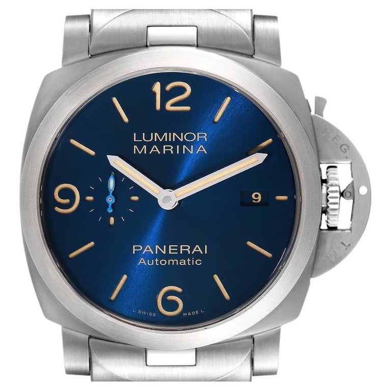 Panerai Luminor Marina 1950 Blue Dial Steel Watch PAM01058 Unworn For ...