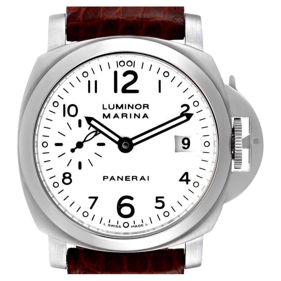 Panerai Luminor Marina PAM00051, White Dial Certified Authentic For ...