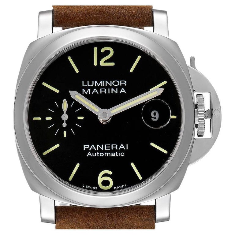 Panerai Luminor Marina Black Dial Automatic Mens Watch PAM01048 For ...