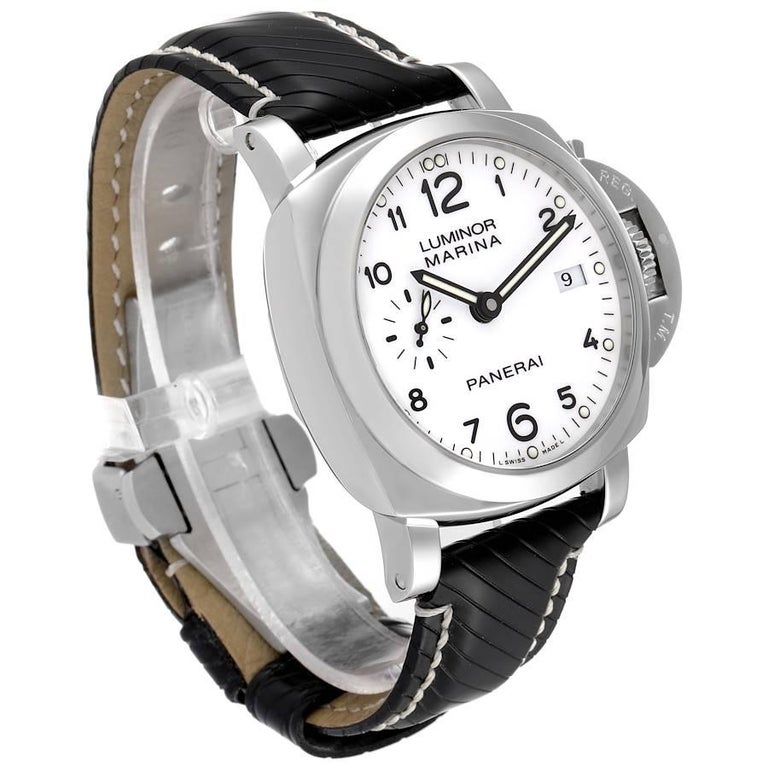 Panerai Luminor Marina White Dial Mens Watch PAM00523 Box Papers For ...