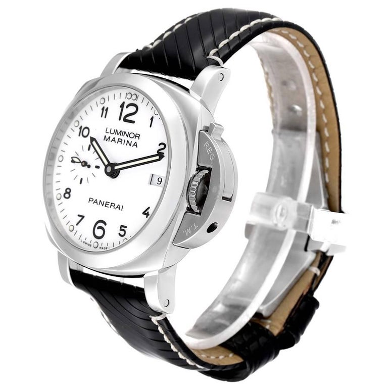 Panerai Luminor Marina White Dial Mens Watch PAM00523 Box Papers For ...