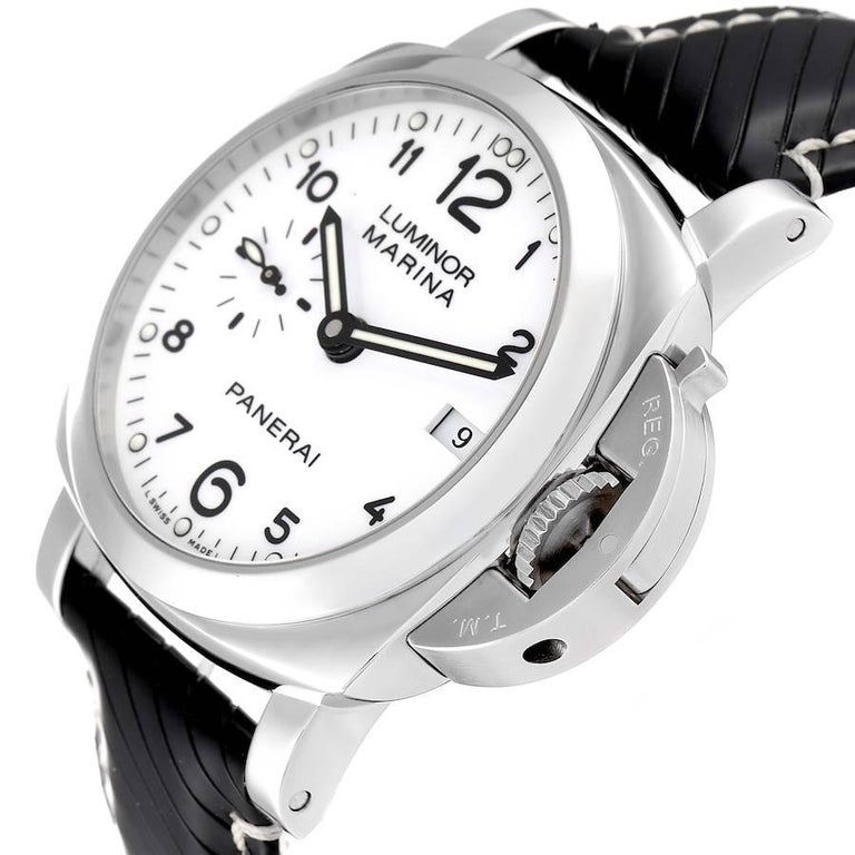 Panerai Luminor Marina White Dial Mens Watch PAM00523 Box Papers For ...