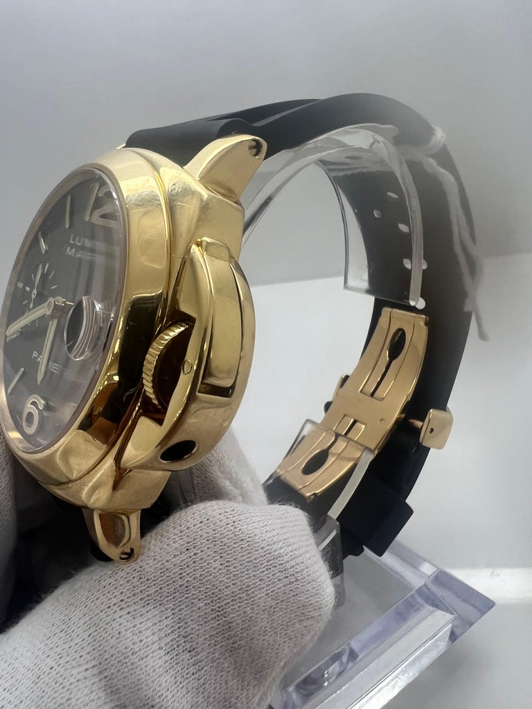Panerai Luminor Marina Automatic Yellow Gold Mens Watch For Sale at 1stDibs