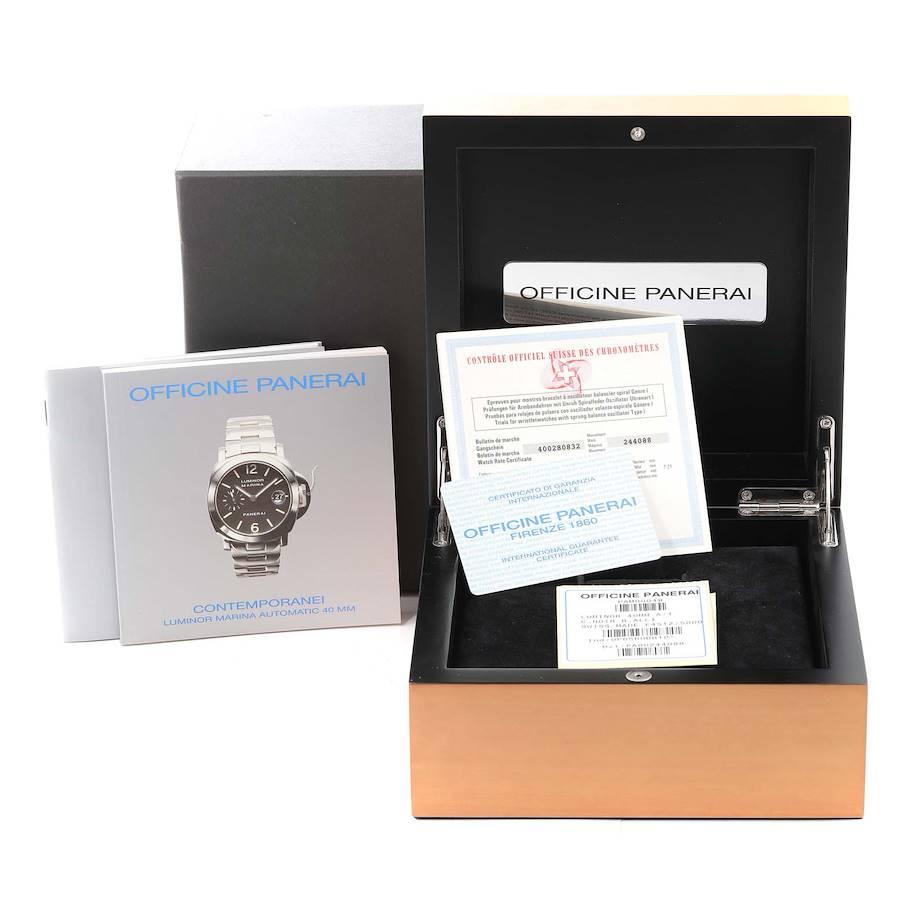 Panerai Luminor Marina Automatic Steel Mens Watch PAM00048 Box Papers ...