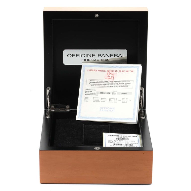 Panerai Luminor Marina Blue Dial Men's Watch PAM00120 Box Papers For ...